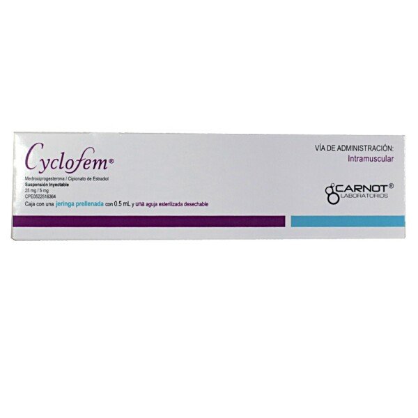 CYCLOFEM 25/5MG X 0.5CC | FARMAREBAJAS